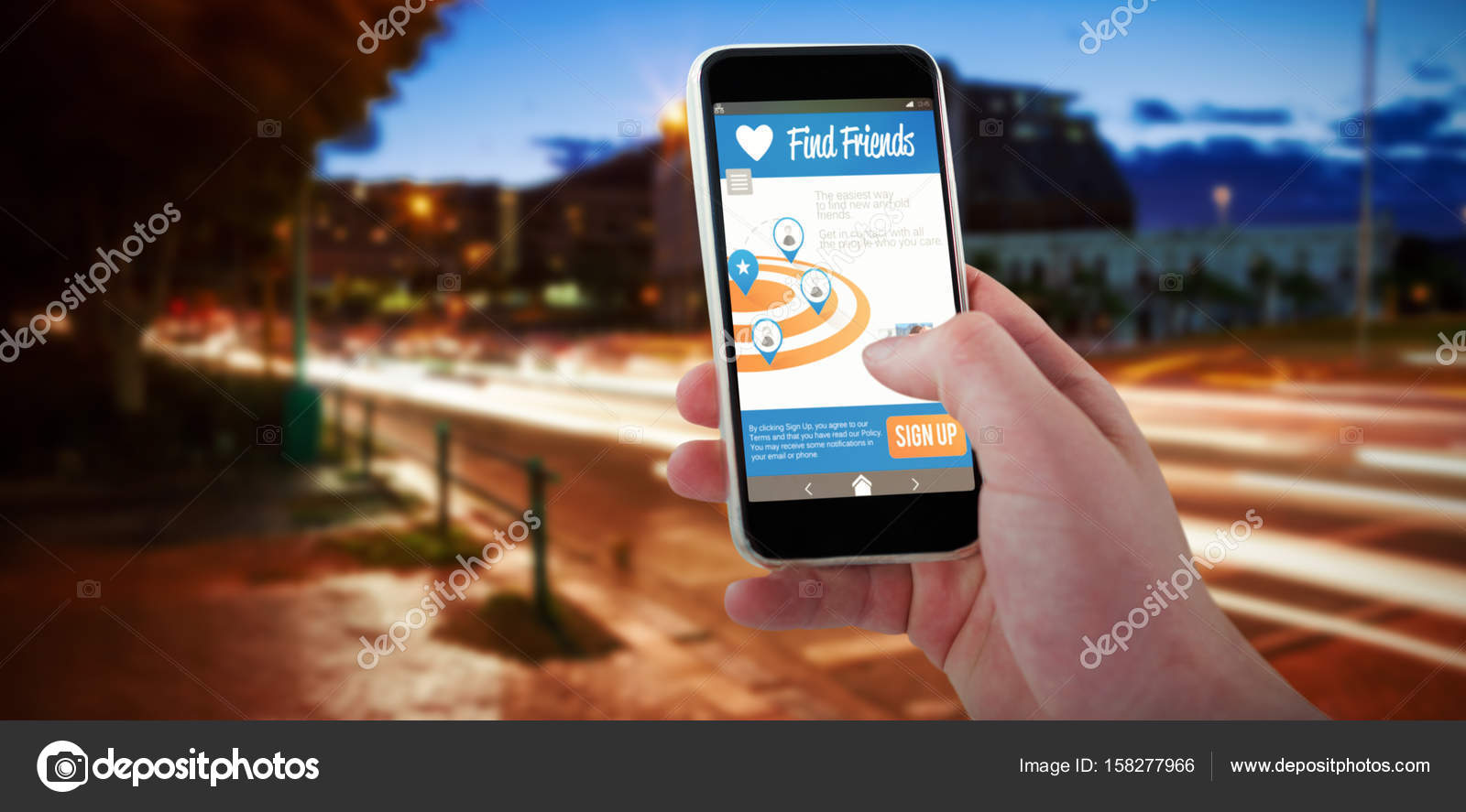 Composite 3d image of cropped hand using mobile phone — Stock Photo ...