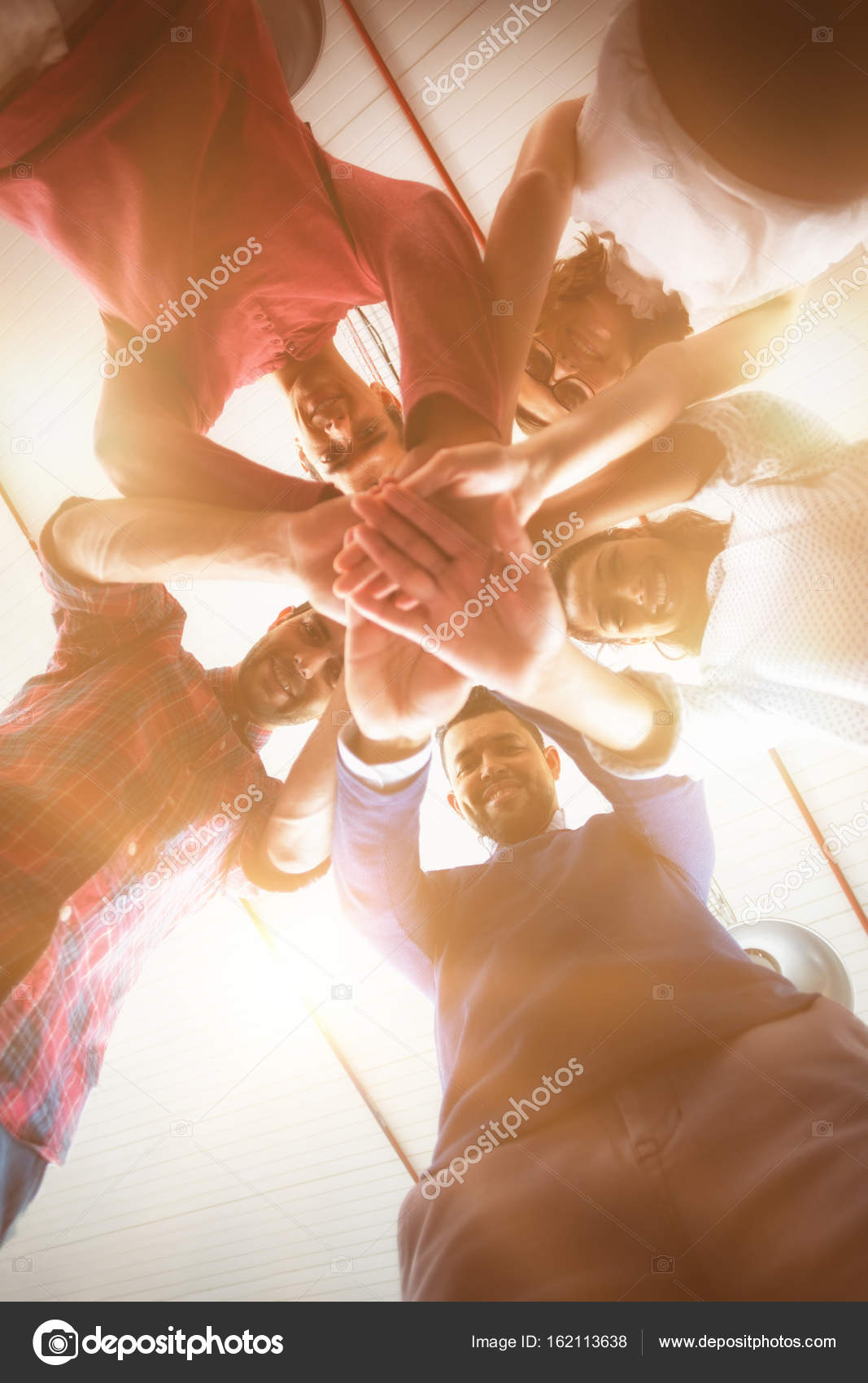 Team forming hand stack — Stock Photo © vectorfusionart #162113638