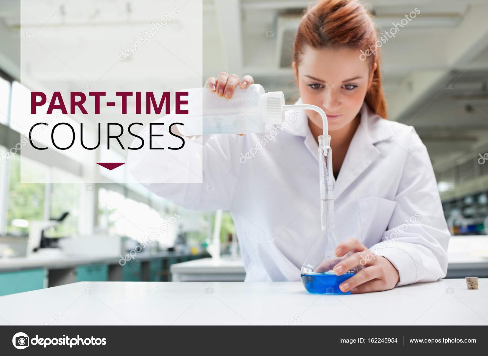 Education and part-time courses text and woman Stock Photo by ...