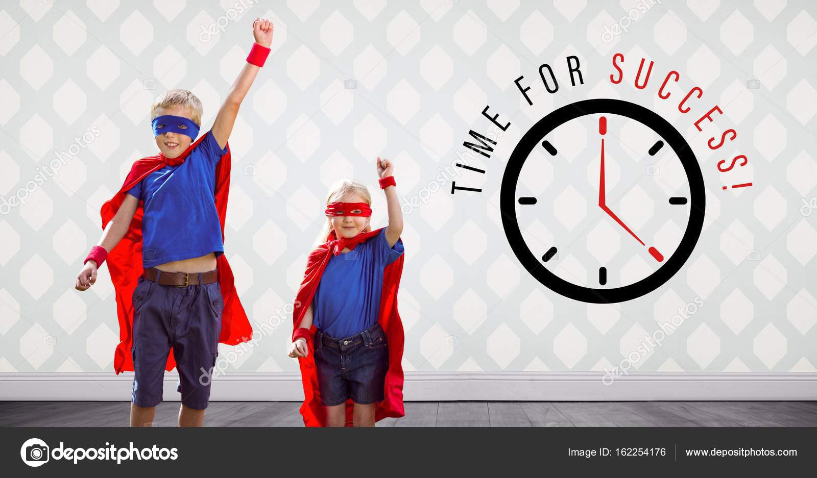 Superhero kids jumping Stock Photo by ©vectorfusionart 162254176