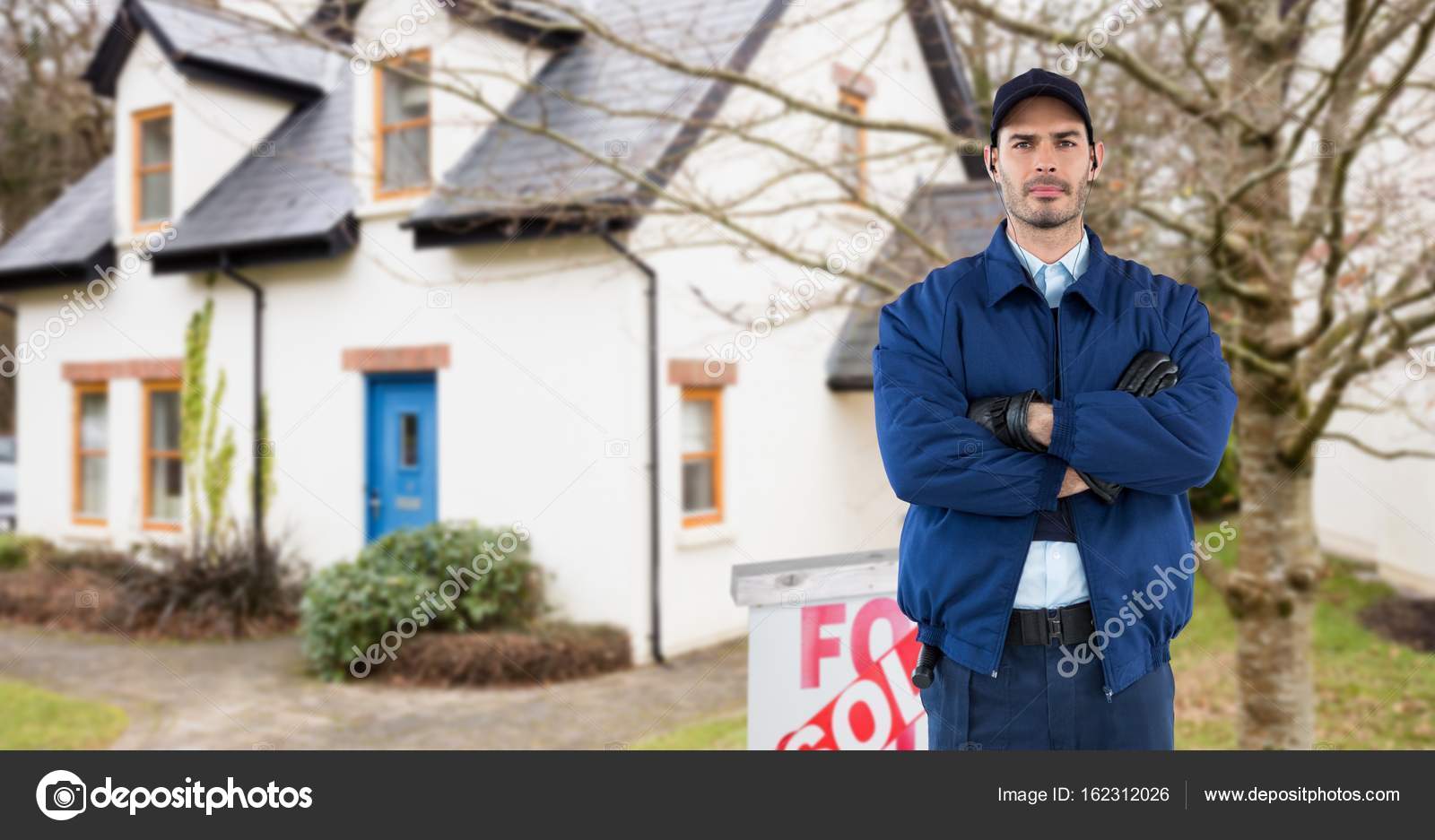 Security guard on road Stock Photo by ©vectorfusionart 162312026