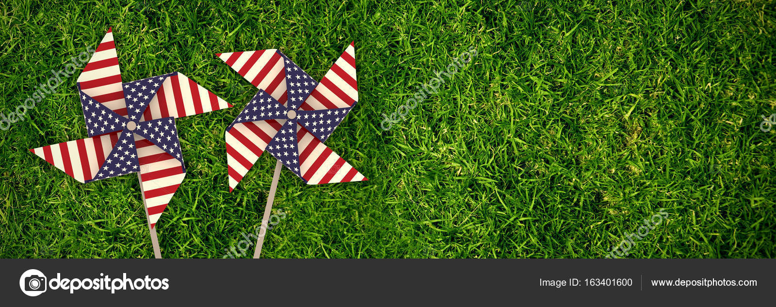 Wind catchers with American flag Stock Photo by ©vectorfusionart 163401600