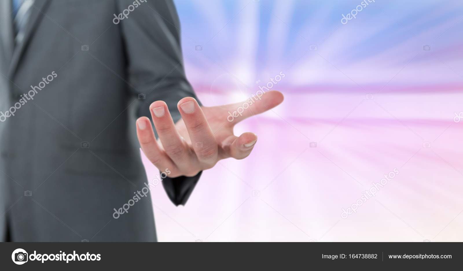 Hand interacting with transition effect Stock Photo by ©vectorfusionart ...