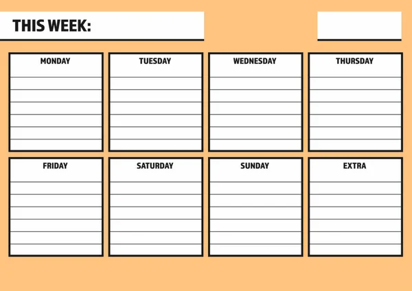 Weekly planner template Stock Vector by ©vectorfusionart 165735760