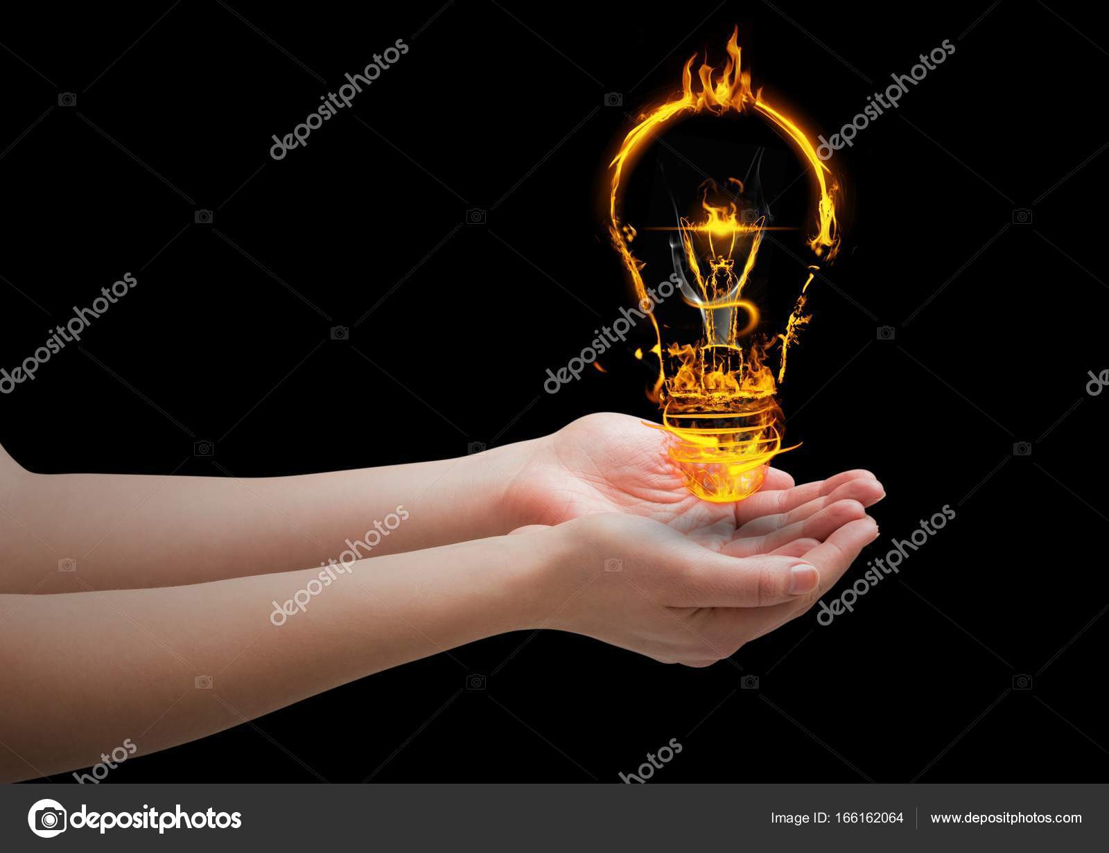 Hands with light fire icon Stock Photo by ©vectorfusionart 166162064
