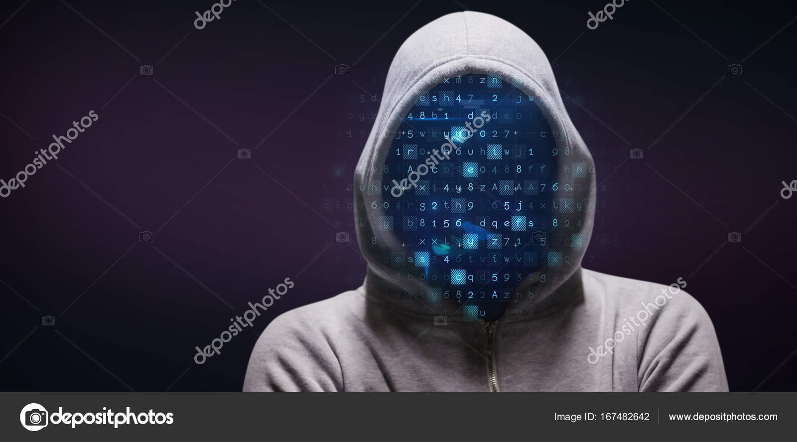 Hacker standing with arms crossed — Stock Photo © vectorfusionart ...