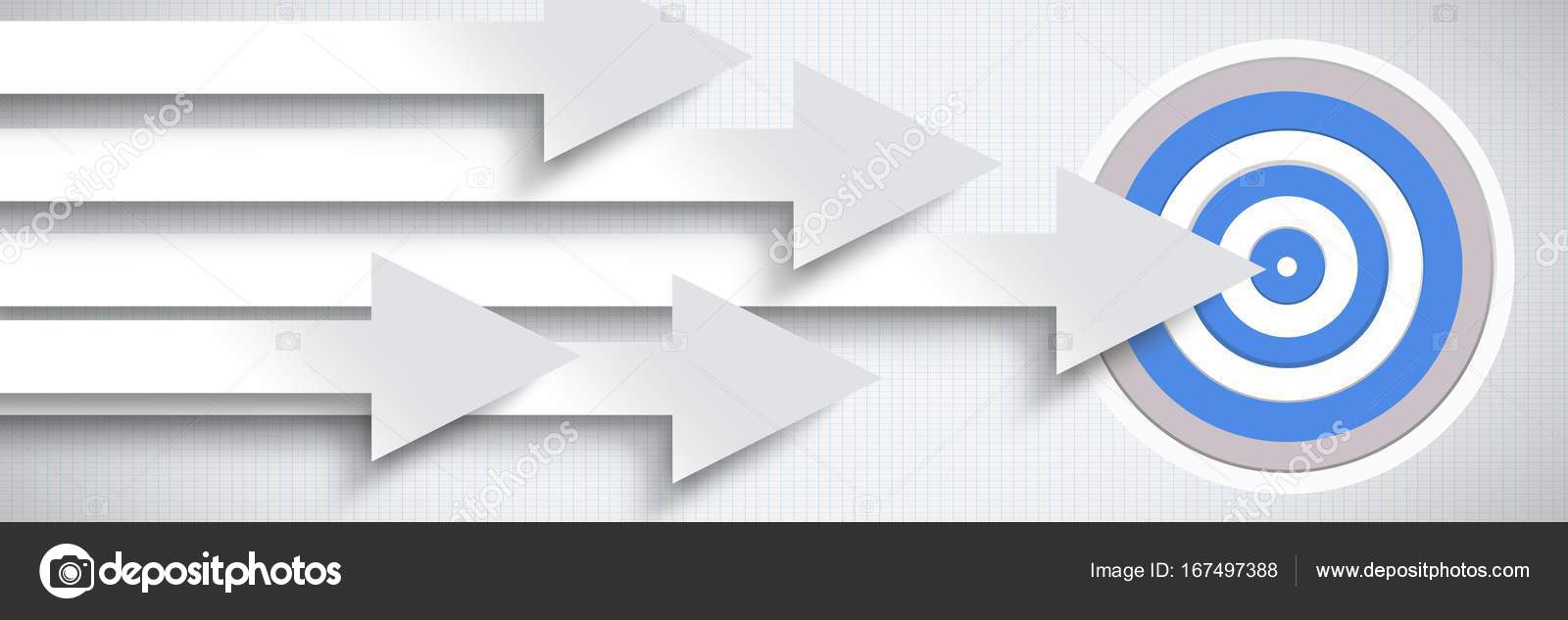 Long arrows pointing at target — Stock Photo © vectorfusionart #167497388