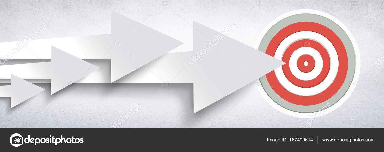 Long arrows pointing at target Stock Photo by ©vectorfusionart 167499614