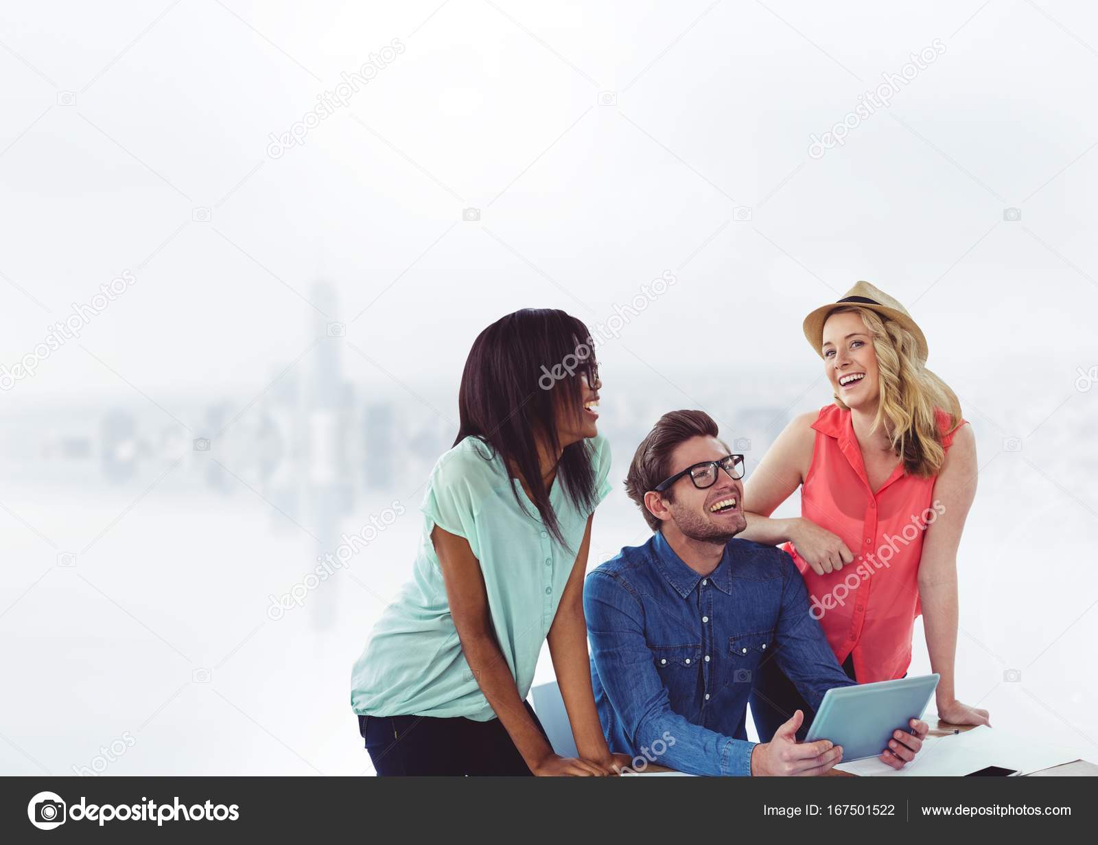 Creative people with bright background Stock Photo by ©vectorfusionart ...