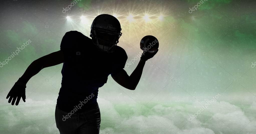 Football player shadow | American football player shadow — Stock Photo ...