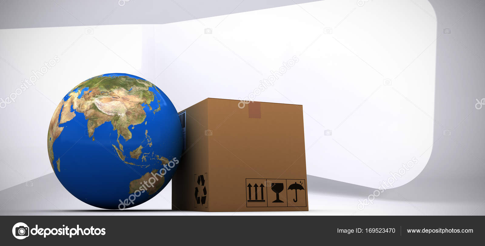 3d image of planet earth and box Stock Photo by ©vectorfusionart 169523470