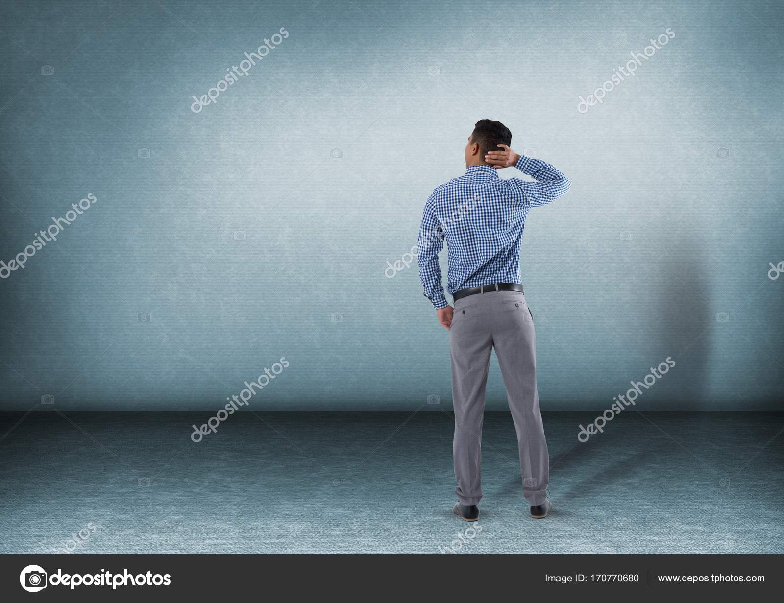 Businessman confused staring at wall Stock Photo by ©vectorfusionart ...