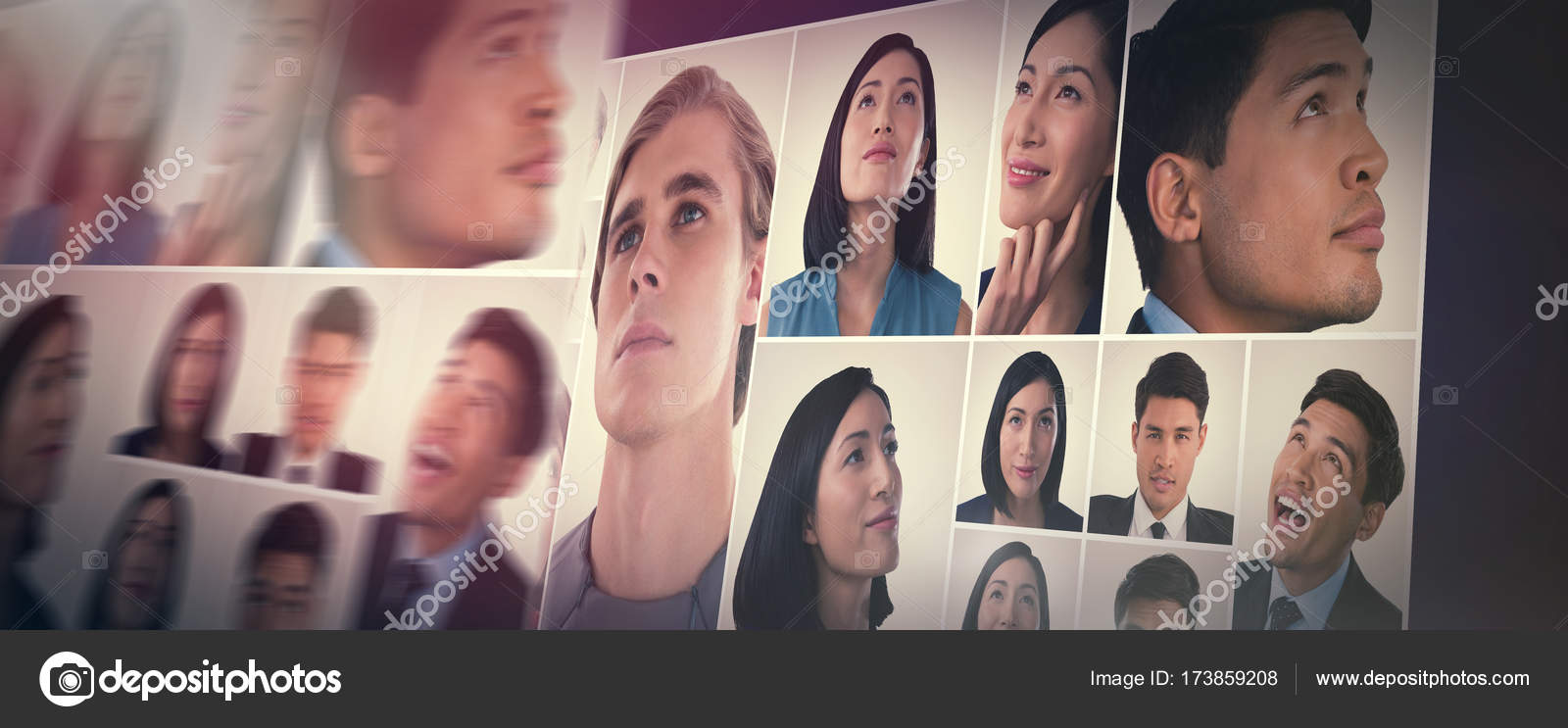 People looking up collage Stock Photo by ©vectorfusionart 173859208