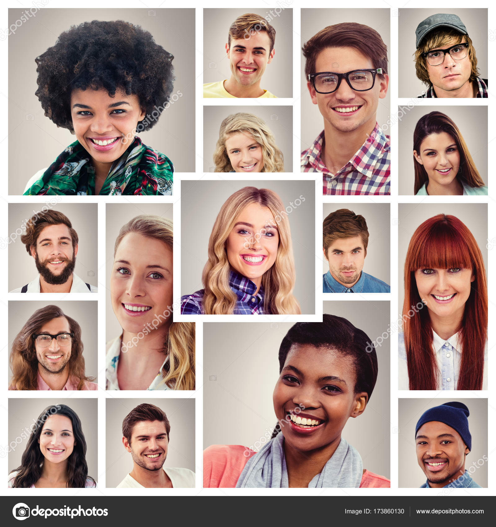 Different People collage Stock Photo by ©vectorfusionart 173860130