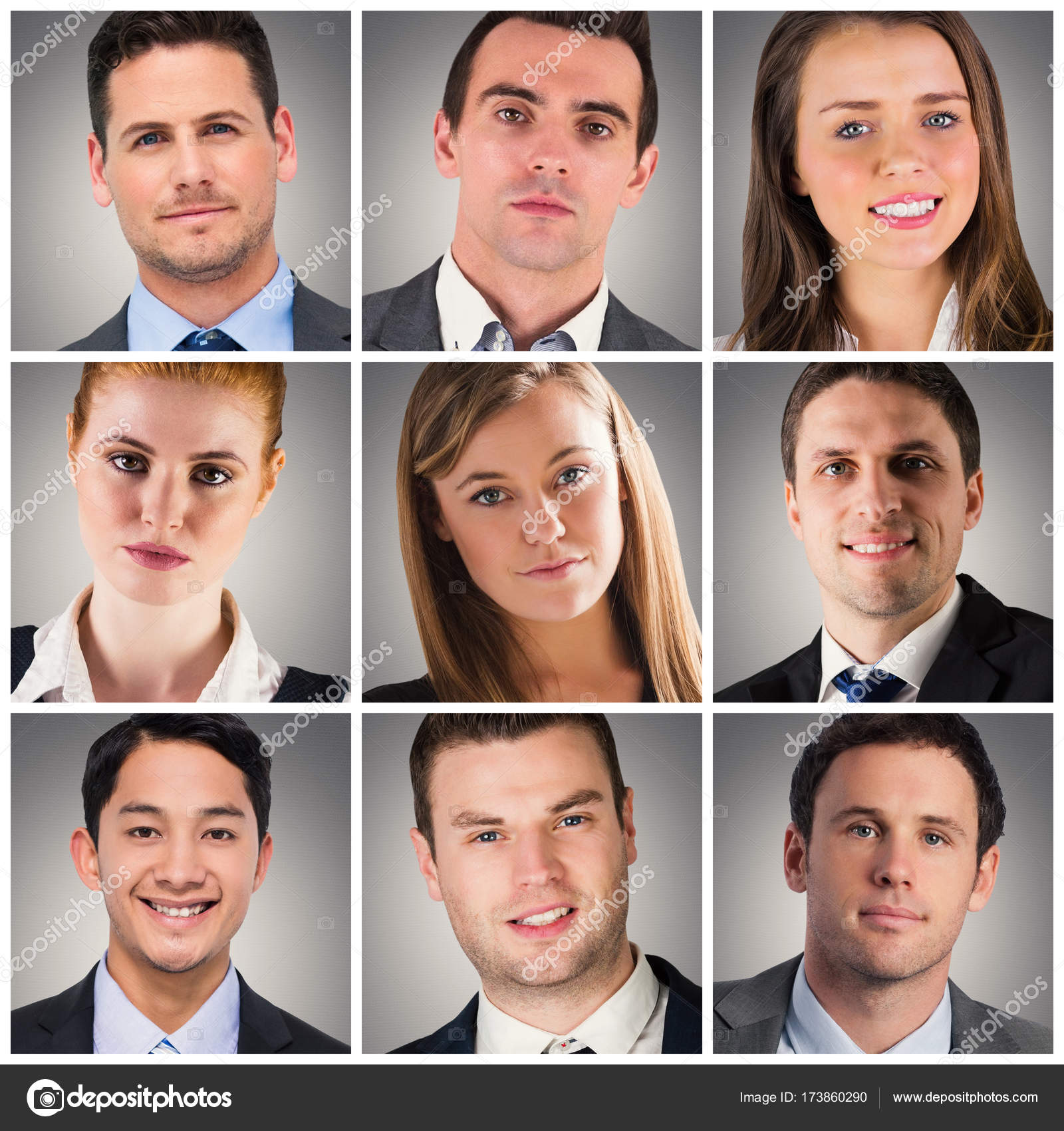 People collage portraits Stock Photo by ©vectorfusionart 173860290