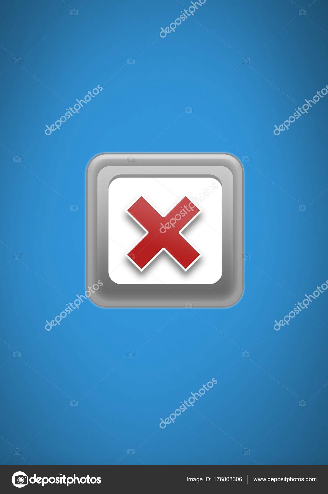 X wrong button — Stock Photo © vectorfusionart #176803306