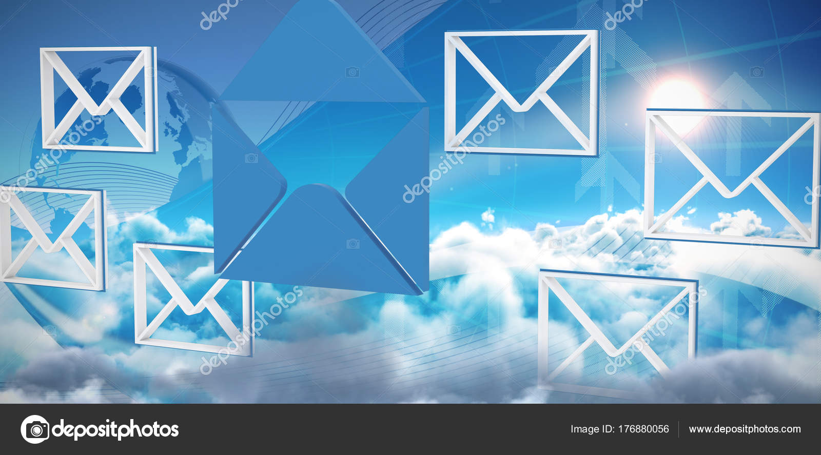 Multiple message symbols Stock Photo by ©vectorfusionart 176880056