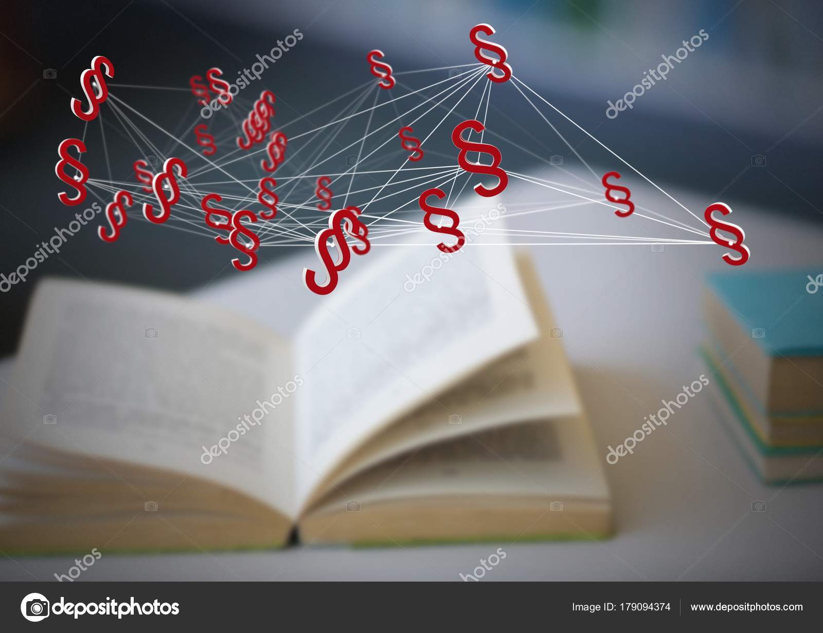Digital Composite Section Symbol Icons Open Book — Stock Photo ...