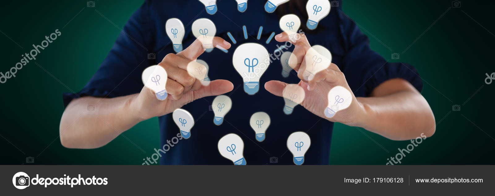 Female Executive Forming Finger Frame Green Background Vignette Stock ...