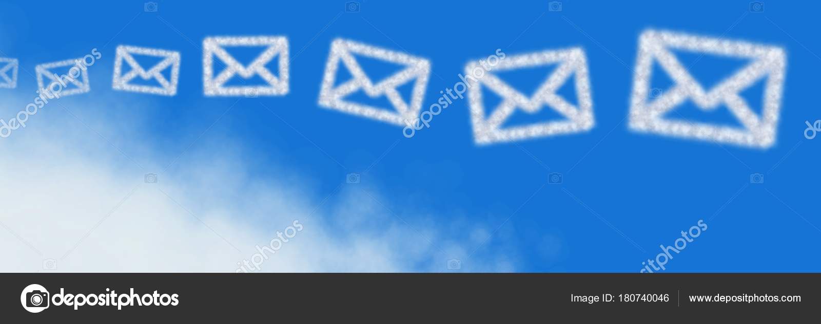 Digital Composite Email Cloud Icons Sky — Stock Photo © vectorfusionart ...