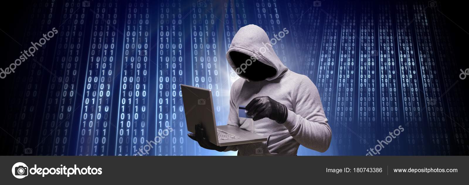 Digital Composite Anonymous Hacker Computer Code Binary Interface Stock Photo by ...