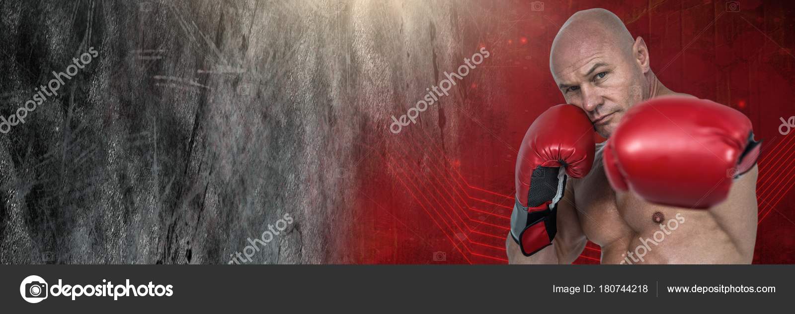 Digital Composite Boxer Man Stone Wall — Stock Photo © vectorfusionart ...