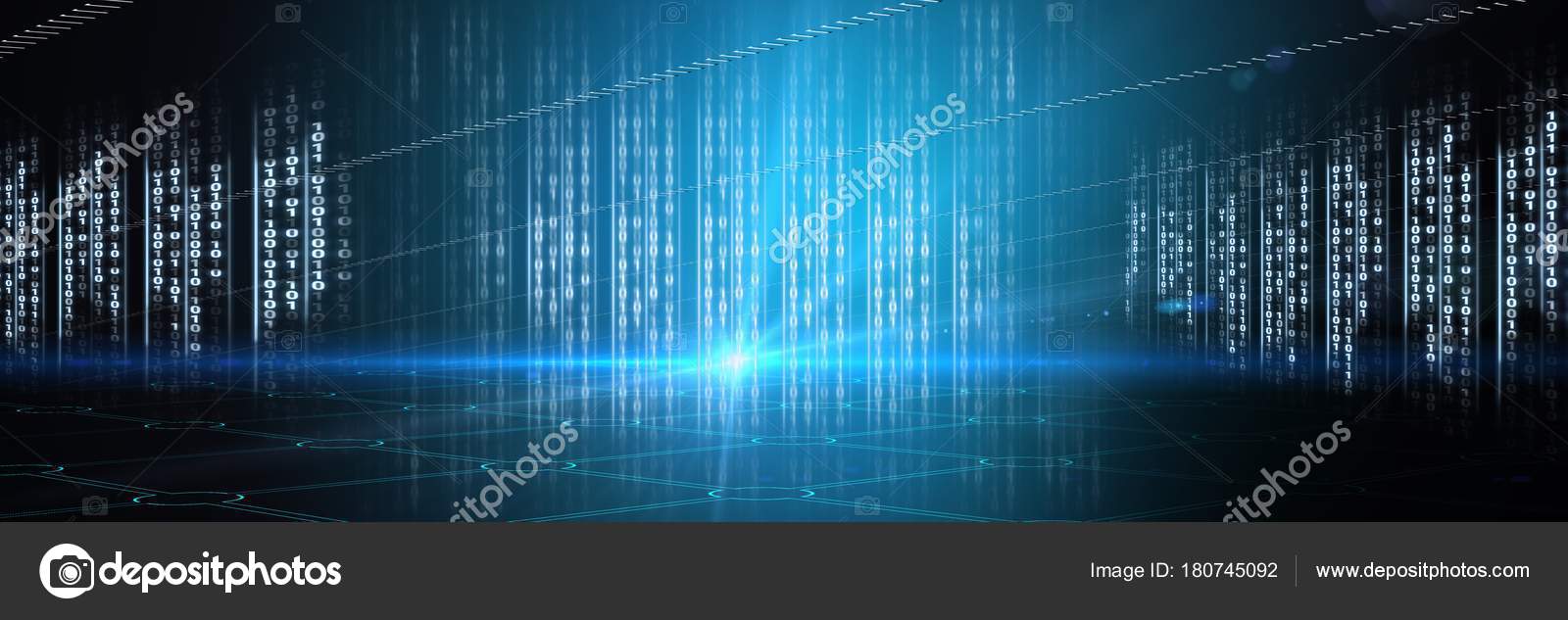 Digital Composite Code Binary Interface Blue Background Stock Photo by ...