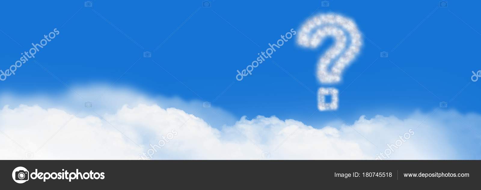 Digital Composite Question Mark Cloud Icon Sky — Stock Photo ...