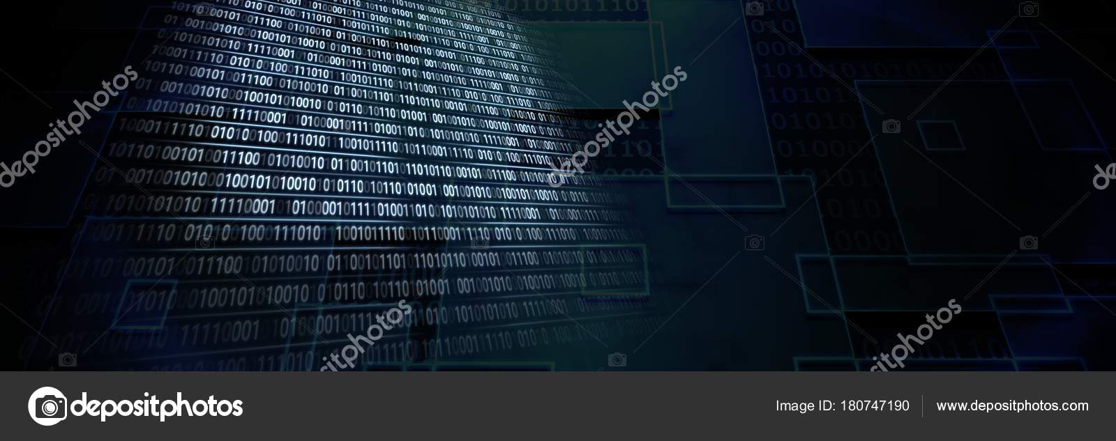 Digital Composite Code Binary Interface Dark Background Stock Photo by ...