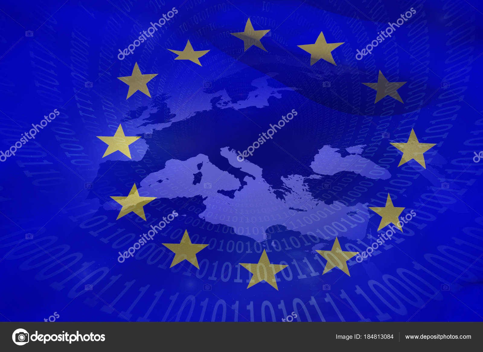 Flag European Union Stock Photo by ©vectorfusionart 184813084