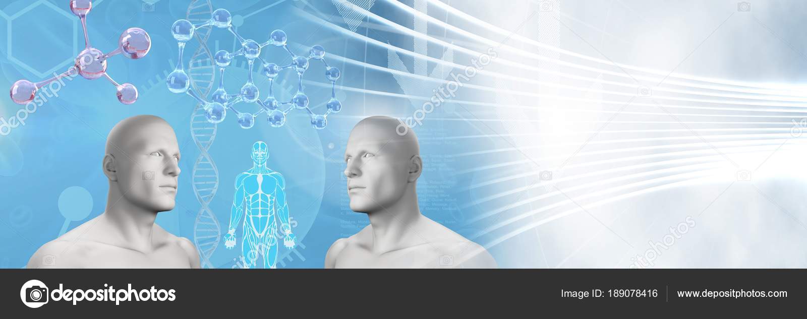 Digital Composite Clone Twin Men Genetic Dna Stock Photo by ...
