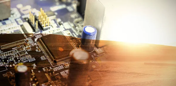 Digitally Generated Electronic Circuit Board Stock Photo by ...