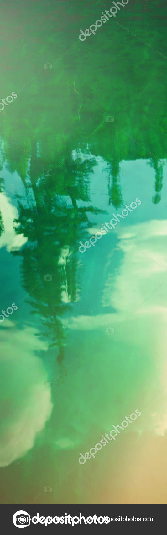 Beautiful Lake Reflection Tree Clouds — Stock Photo © vectorfusionart ...