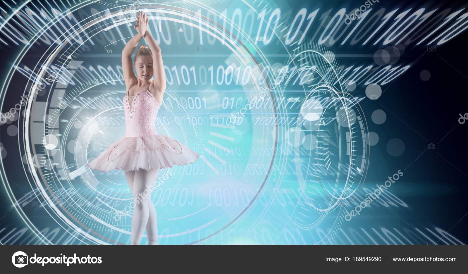 Digital Composite Ballet Dancer Dancing Digital Technology Interface ...