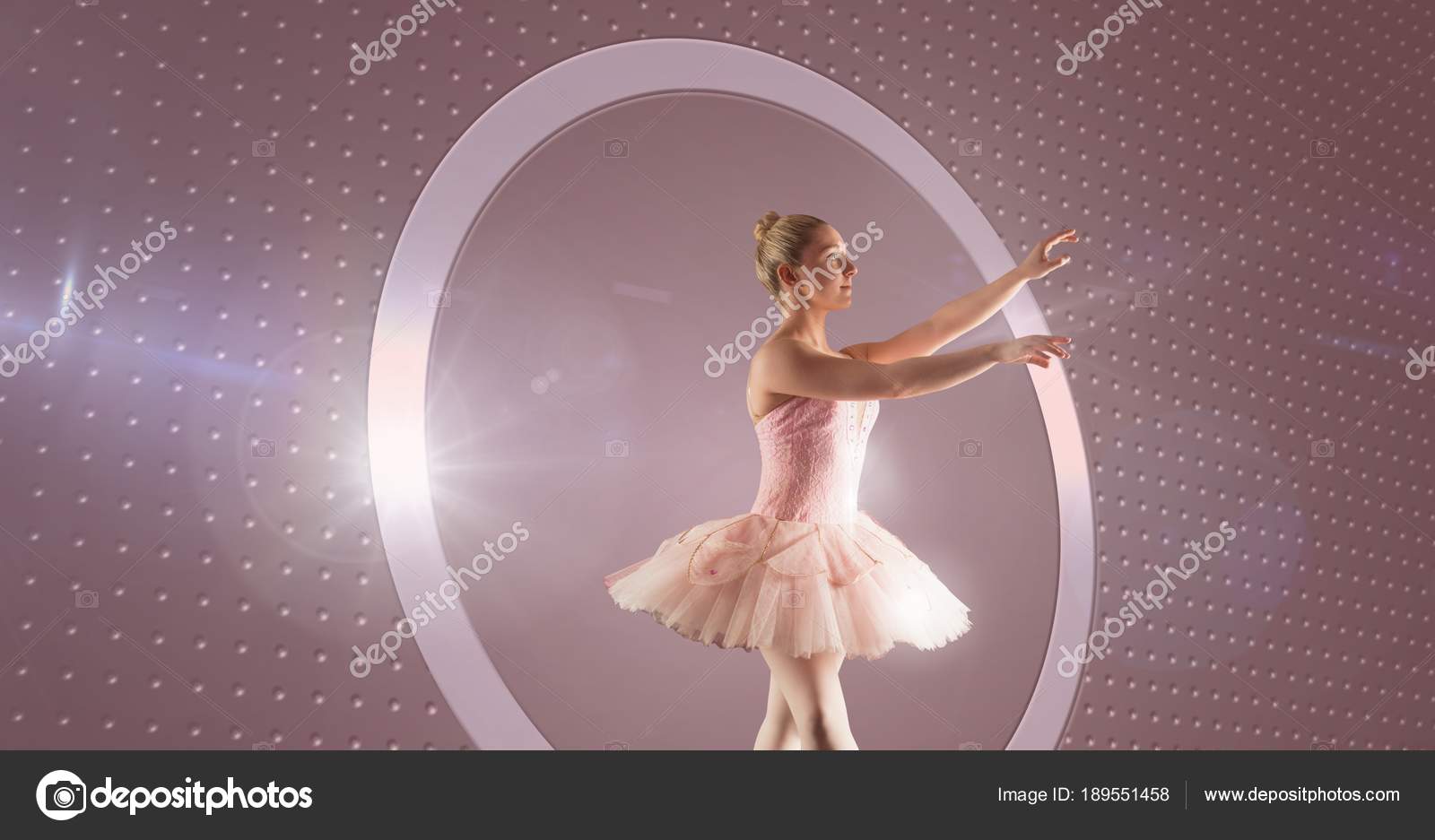 Digital Composite Ballet Dancer Circle Glow Stock Photo by ...