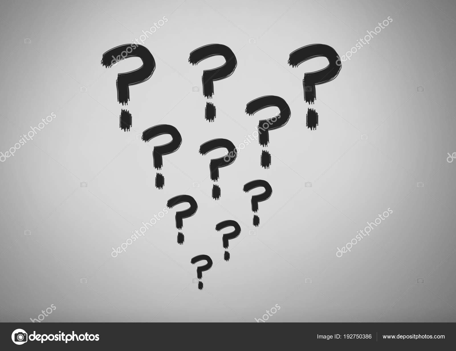 Digital Composite Colorful Funky Question Marks Dark Black — Stock ...