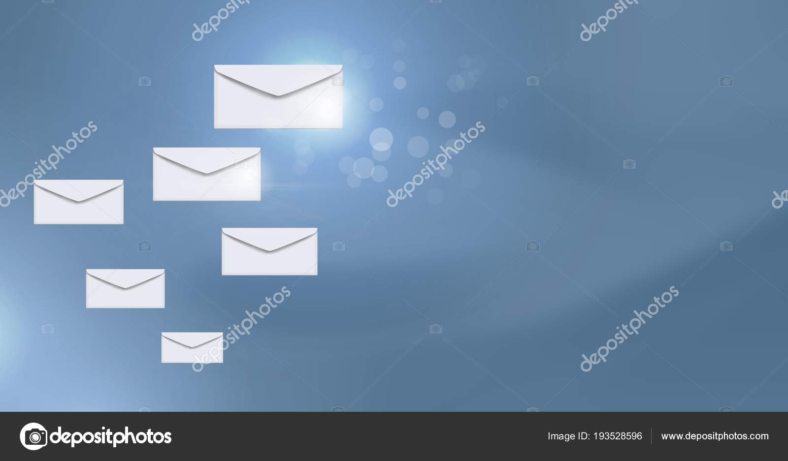 Digital Composite Envelope Letters Messages Floating Stock Photo by ...