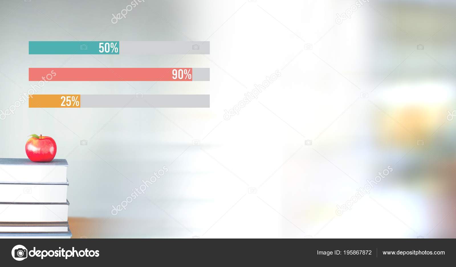 Digital Composite Statistic Bar Charts Classrom Education Background ...
