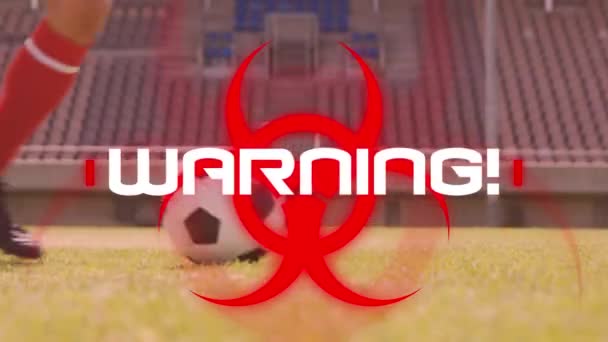 Animation Word Warning Written White Letters Footballers Playing ...