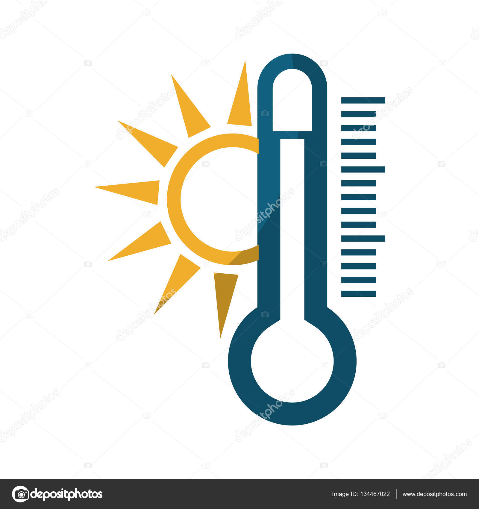 Thermometer and sun icon Stock Vector Image by ©djv #134467022