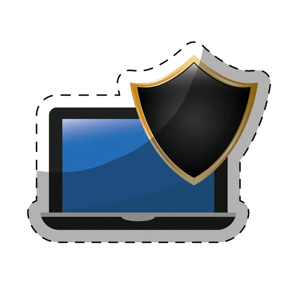 wooden shield with swords on fire — Stock Photo © vantuz #138178840