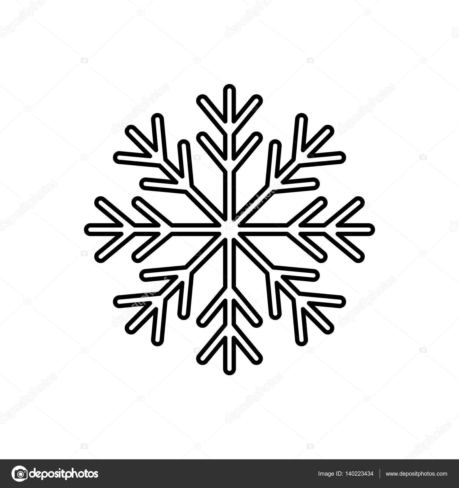 Flocon de neige hiver symbole — Image vectorielle djv © #140223434