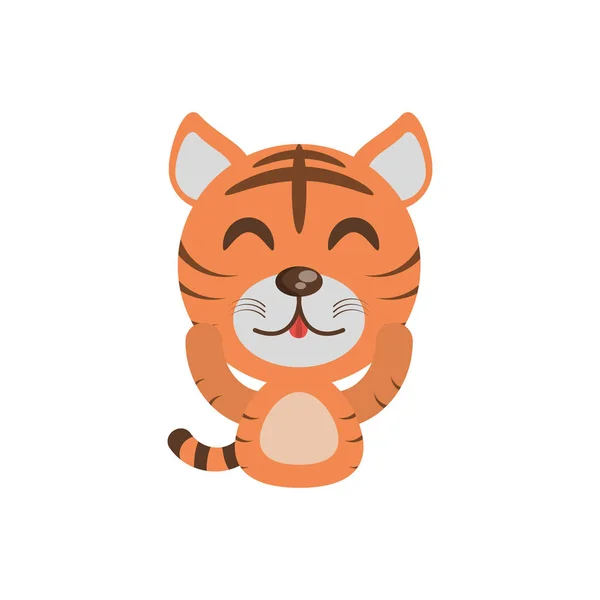 Cartoon tiger winking Vector Art Stock Images | Depositphotos