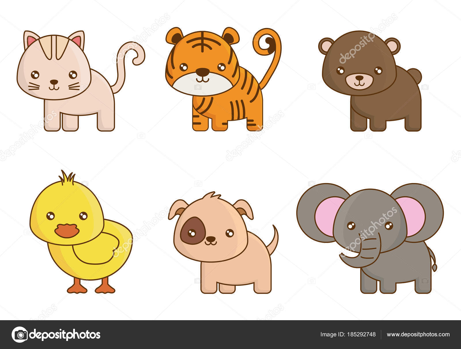 Area De Trabalho De Animais Fofos De Desenho Animado