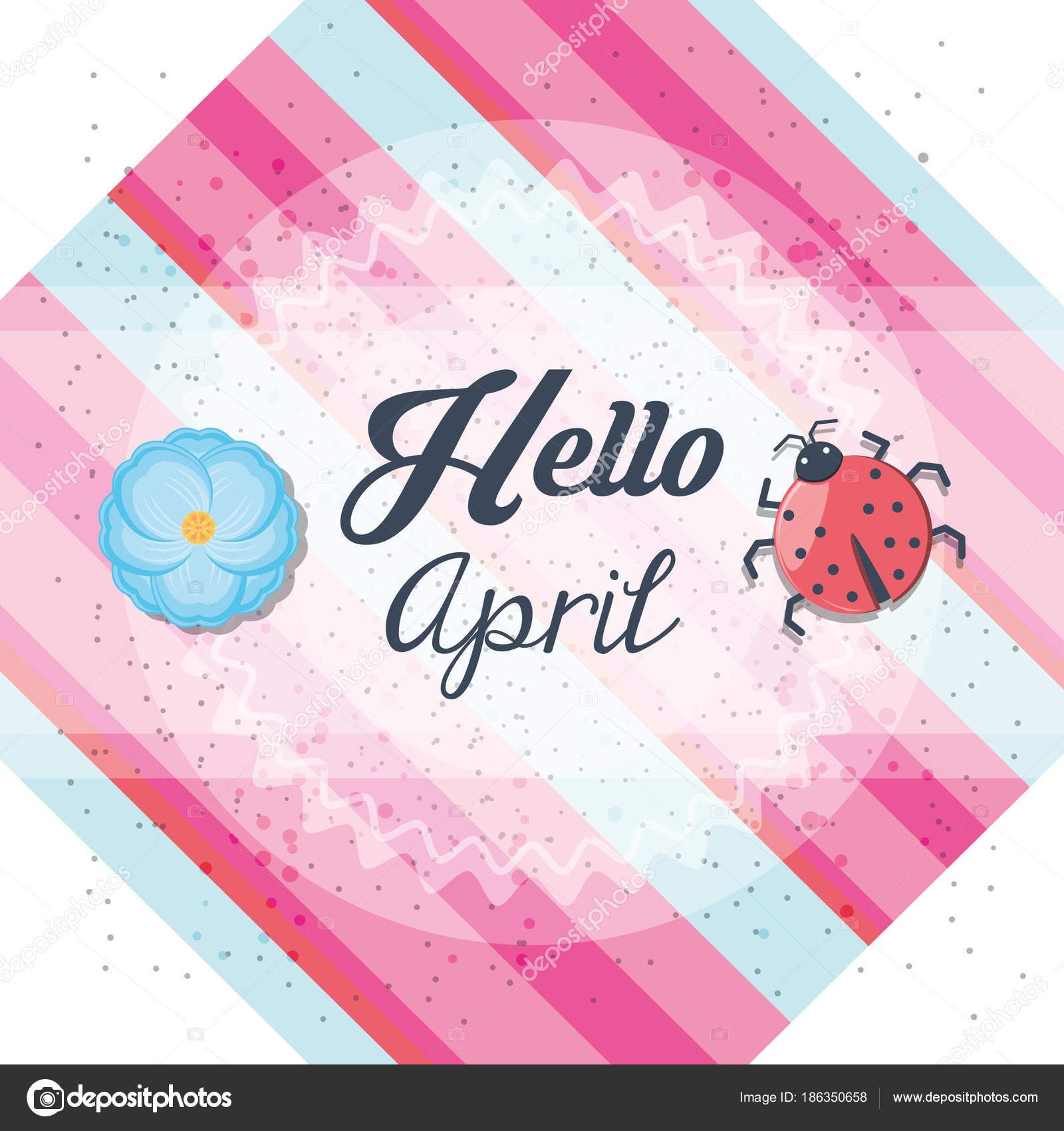 Hello april design Stock Vector Image by ©djv #186350658