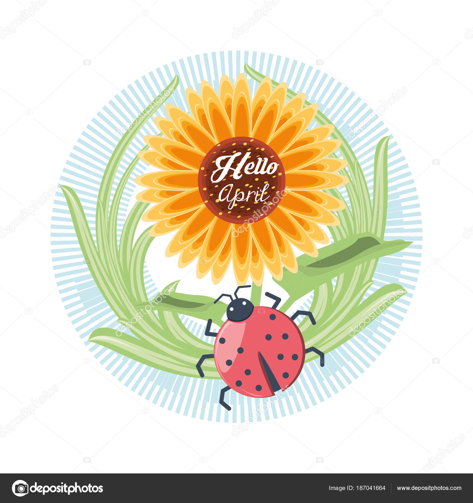 Hello april design Stock Vector Image by ©djv #187041664