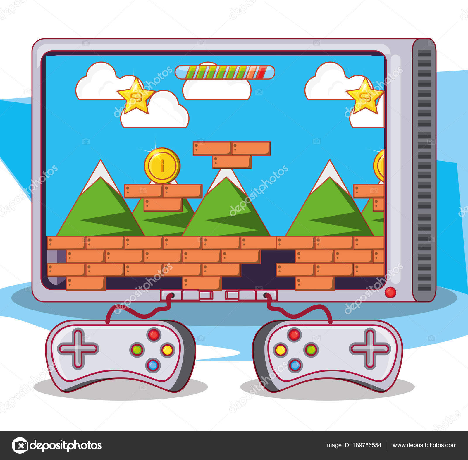 Video game scene interface Stock Vector Image by ©djv #189786554