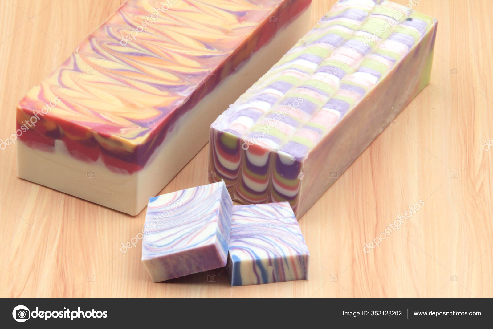 Handmade Soap Blocks Slices Stock Photo by ©choyyin@gmail.com 353128202