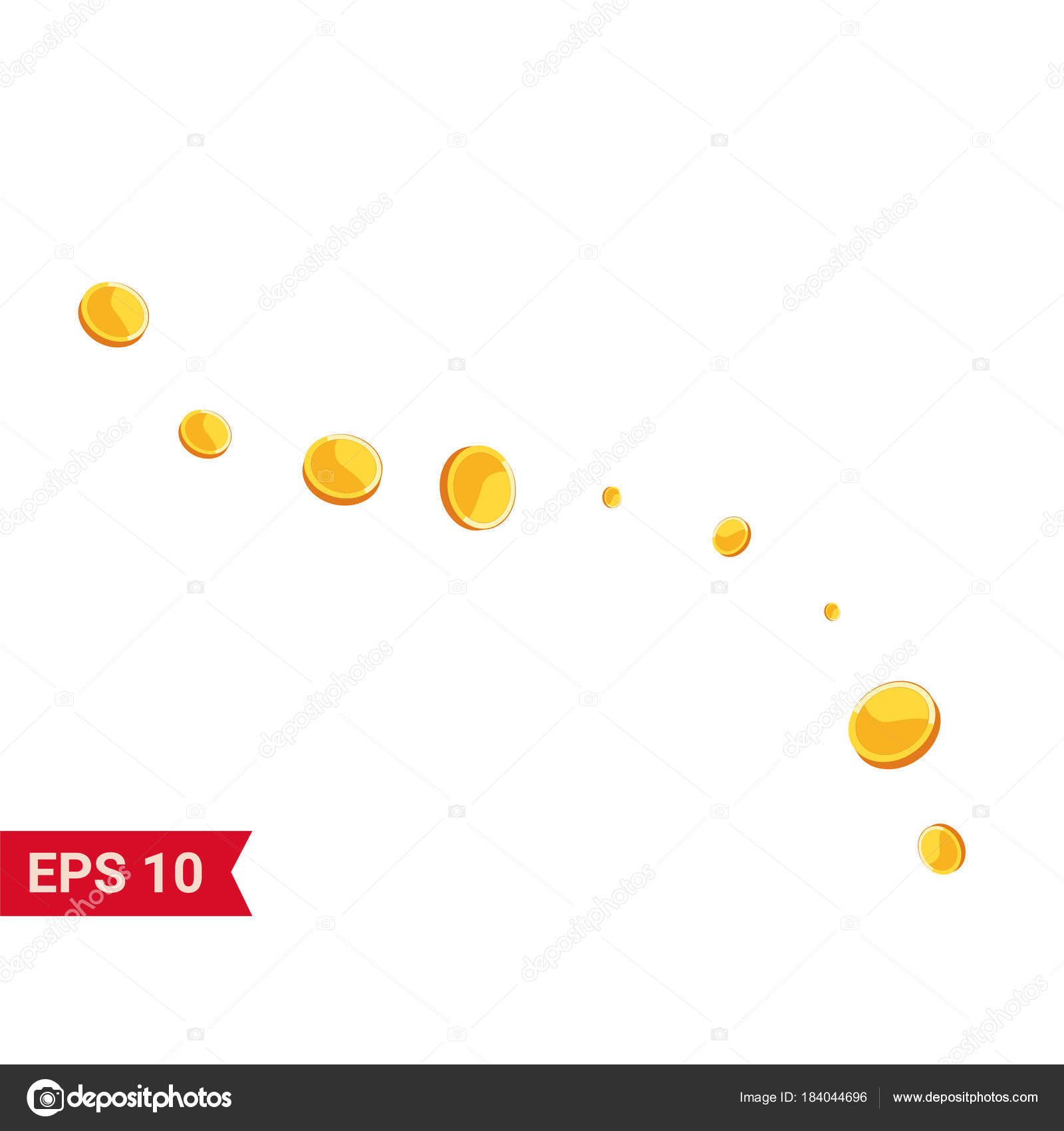 Coins falling vector illustration Stock Vector by ©irinashatilova 184044696