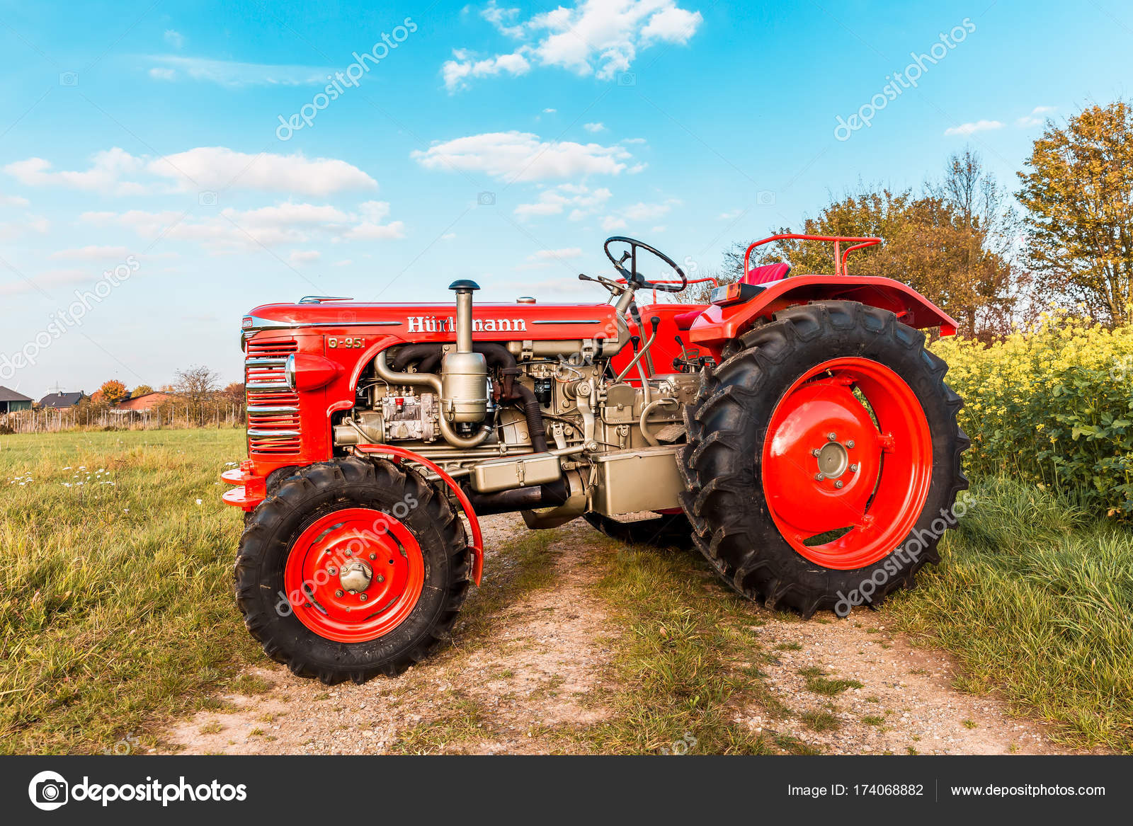 Historical tractor made by Huerlimann — Stock Editorial Photo ...